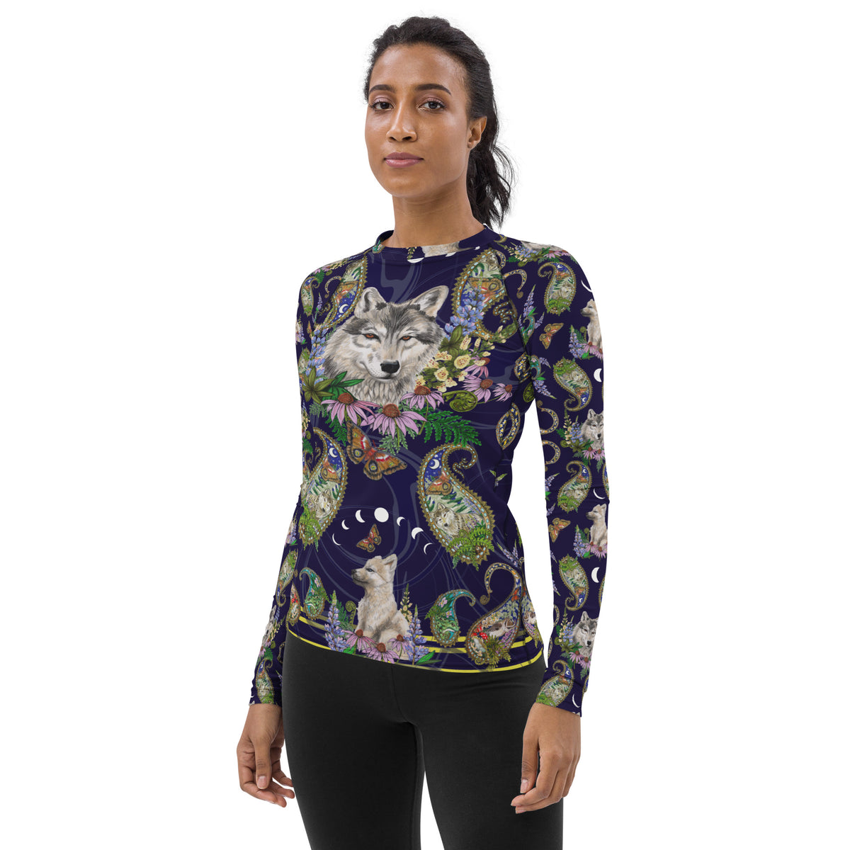 Lone Wolf & Cub Women's Rash Guard – Magical Yogi Wear